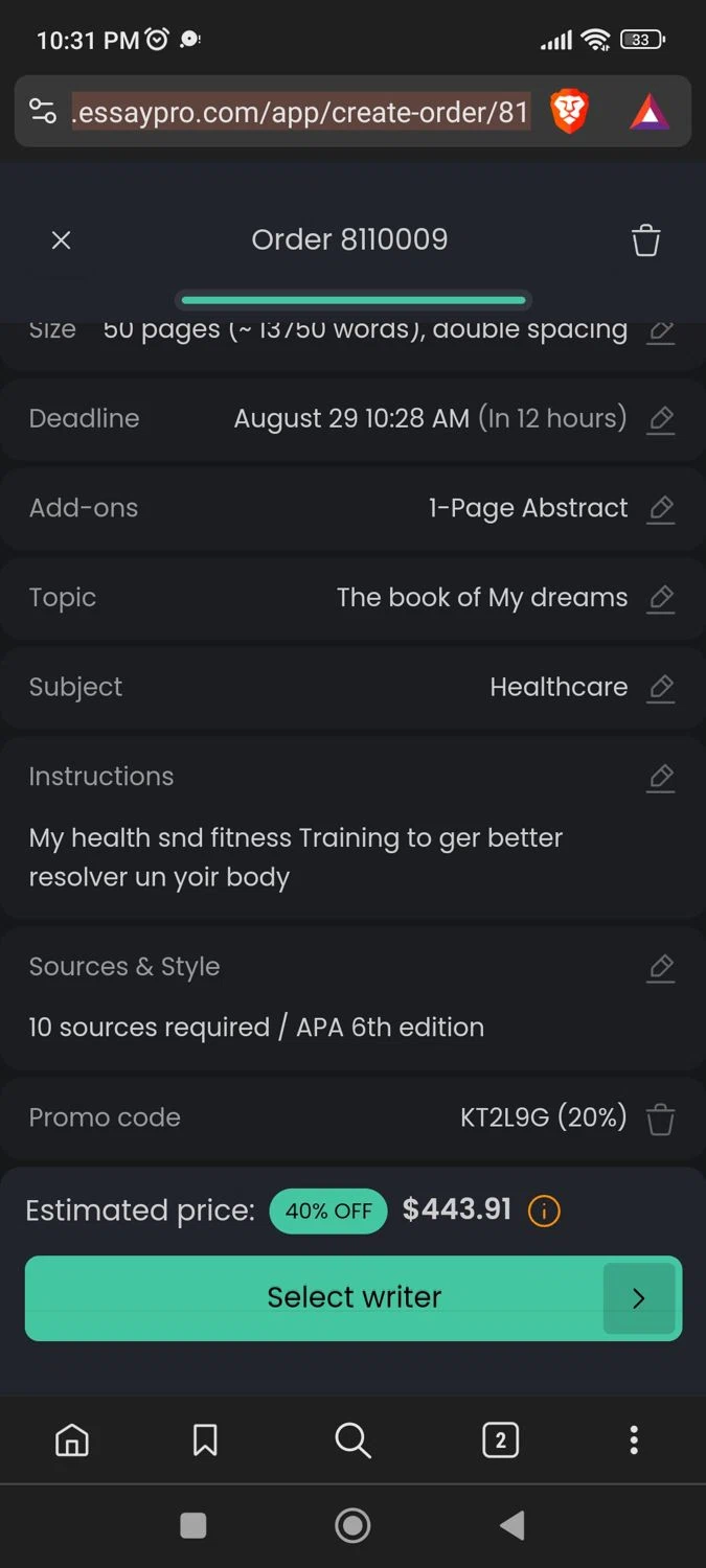 EssayPro.com Promo Codes - 10% Off | October 2024