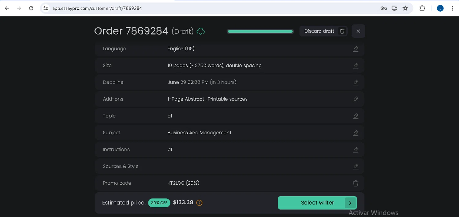 EssayPro.com Promo Codes - 10% Off | September 2024