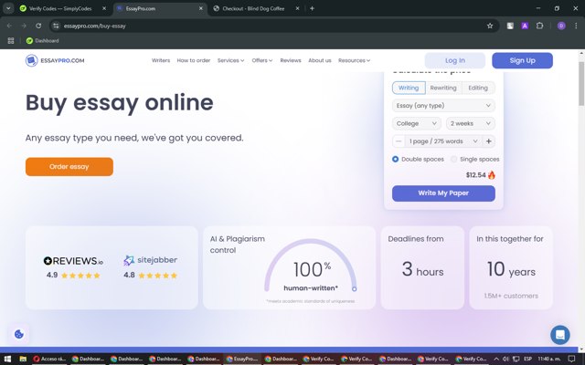 EssayPro.com Promo Codes (3 Verified) - 10% Off Mar 2025