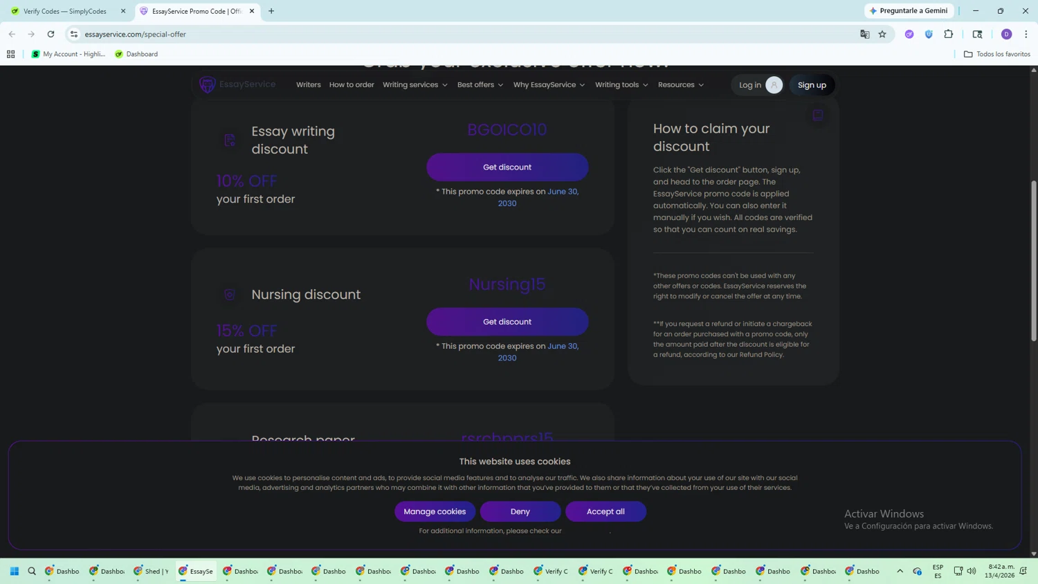 Essay Service Promo Codes - 15% Off (3 Verified) May 2026