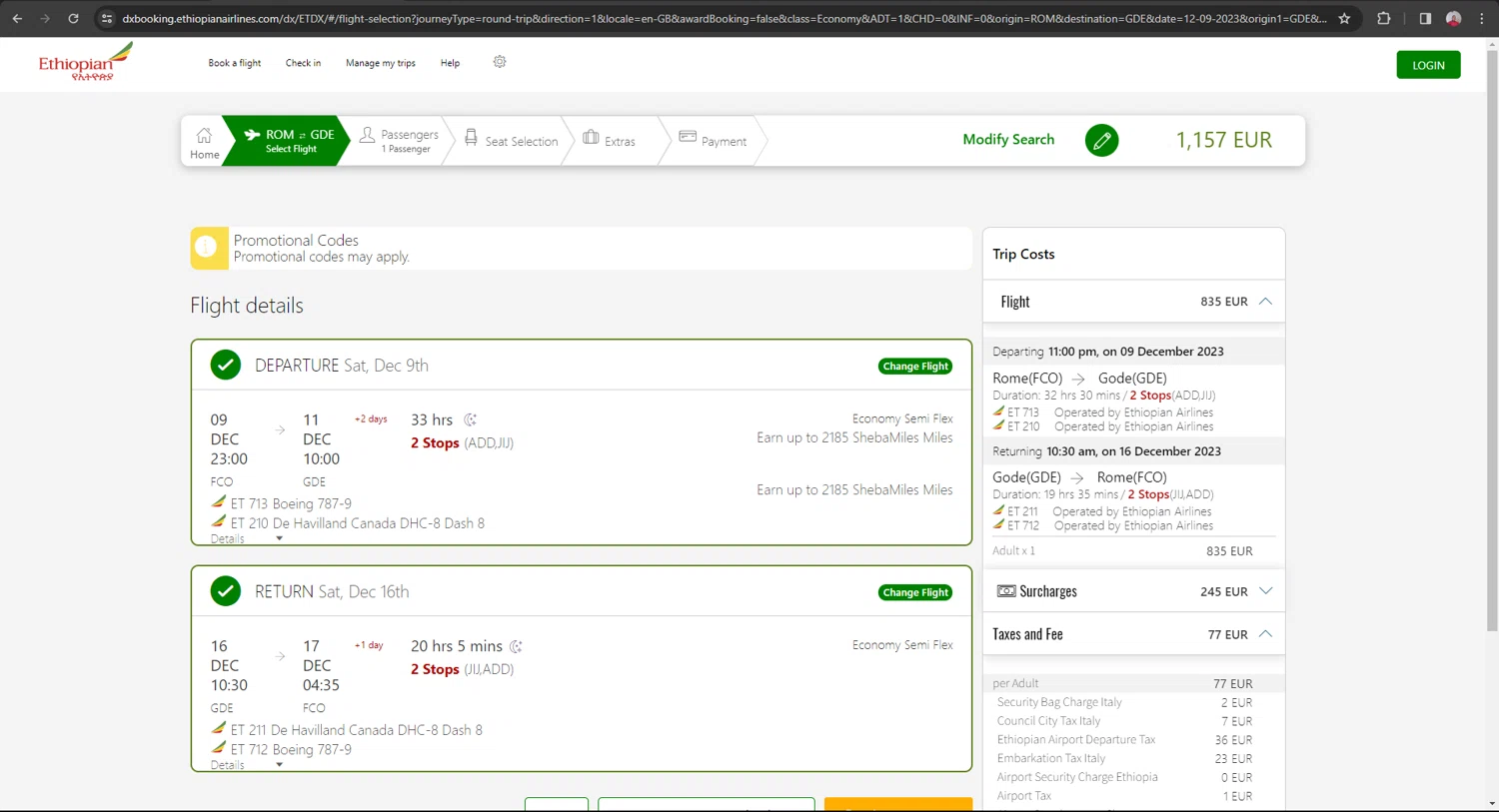 Ethiopian Airlines Promo Codes - 15% Off | January 2025