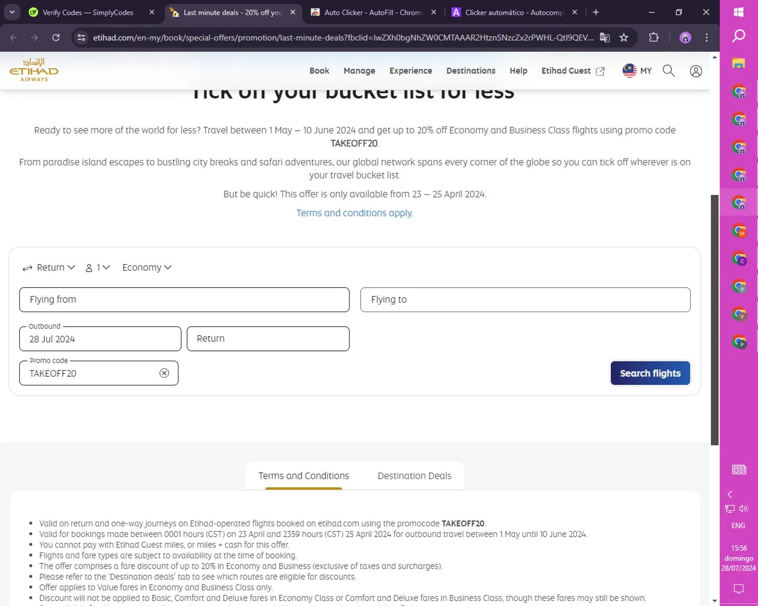 Etihad Airways Promo Codes - 20% Off | November 2024