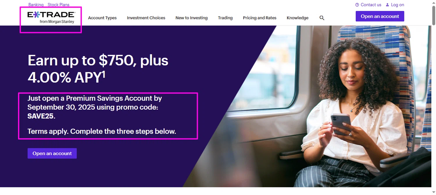 E*TRADE Promo Codes - $10,000 Off (2 Verified) Oct 2025