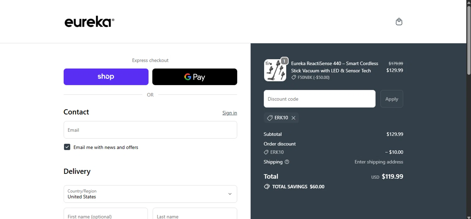 Eureka Promo Codes - 10% Off (11 Verified) Jan 2026