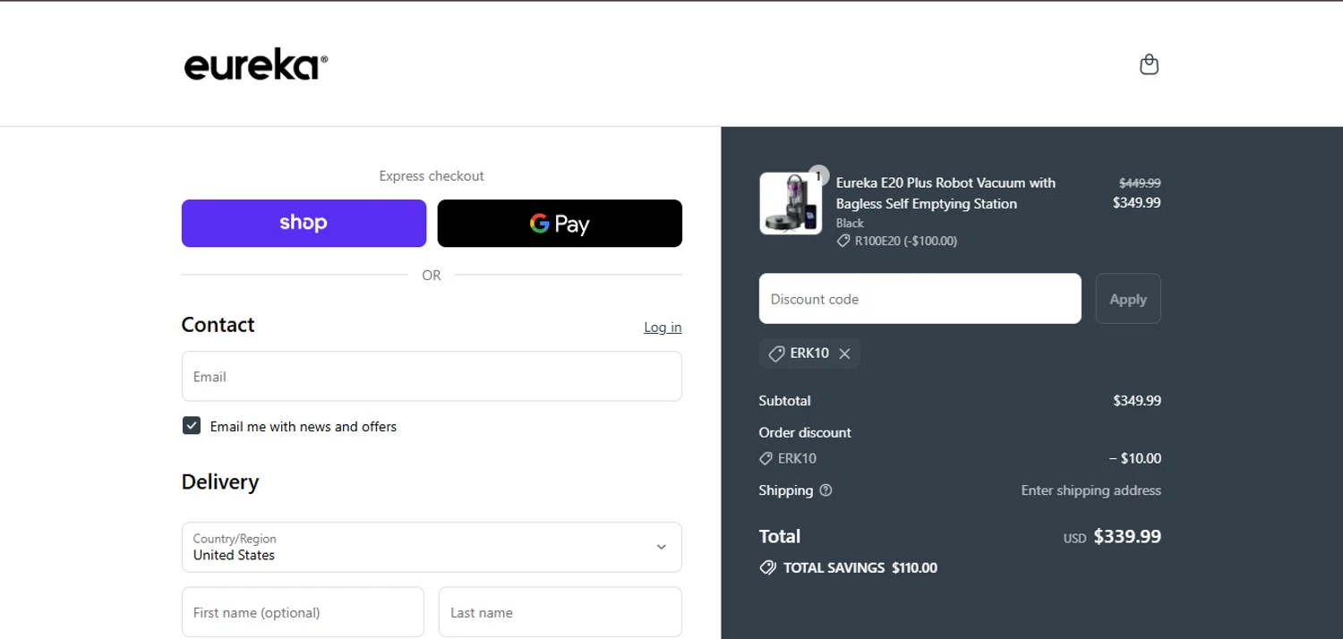 Eureka Promo Codes - 10% Off (11 Verified) Jan 2026
