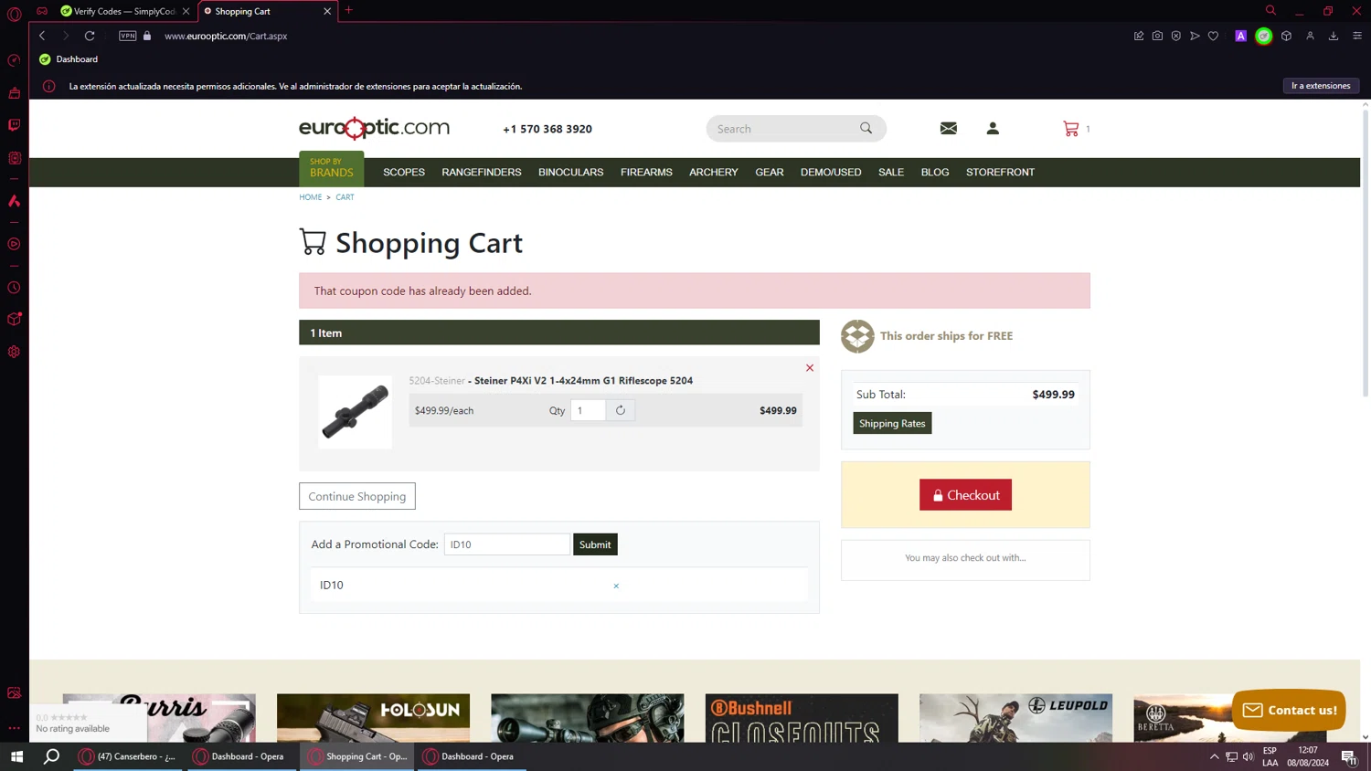 EuroOptic.com Promo Codes - 15% Off Coupons in August 2024 | SimplyCodes
