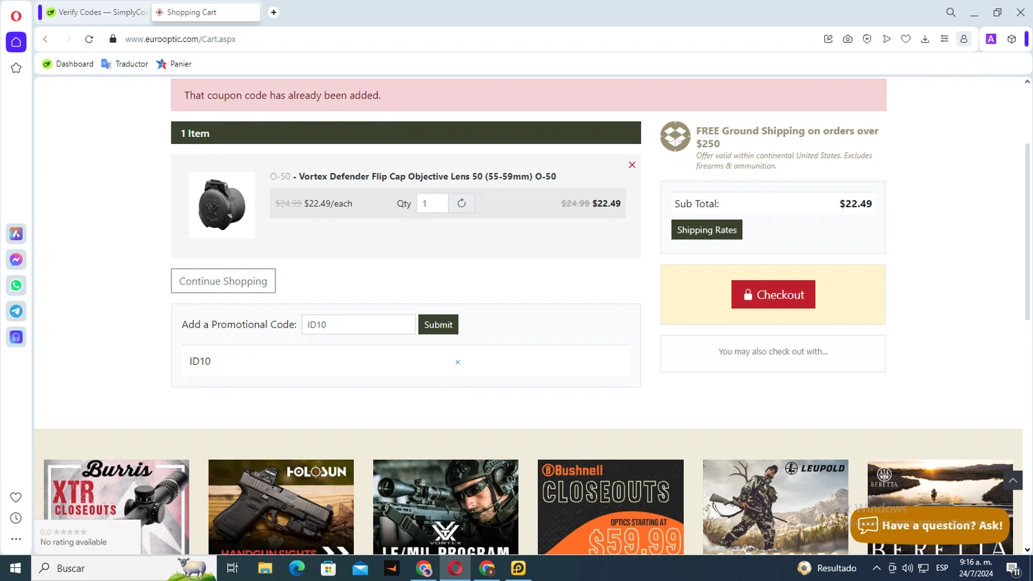EuroOptic.com Promo Codes - 15% Off | September 2024