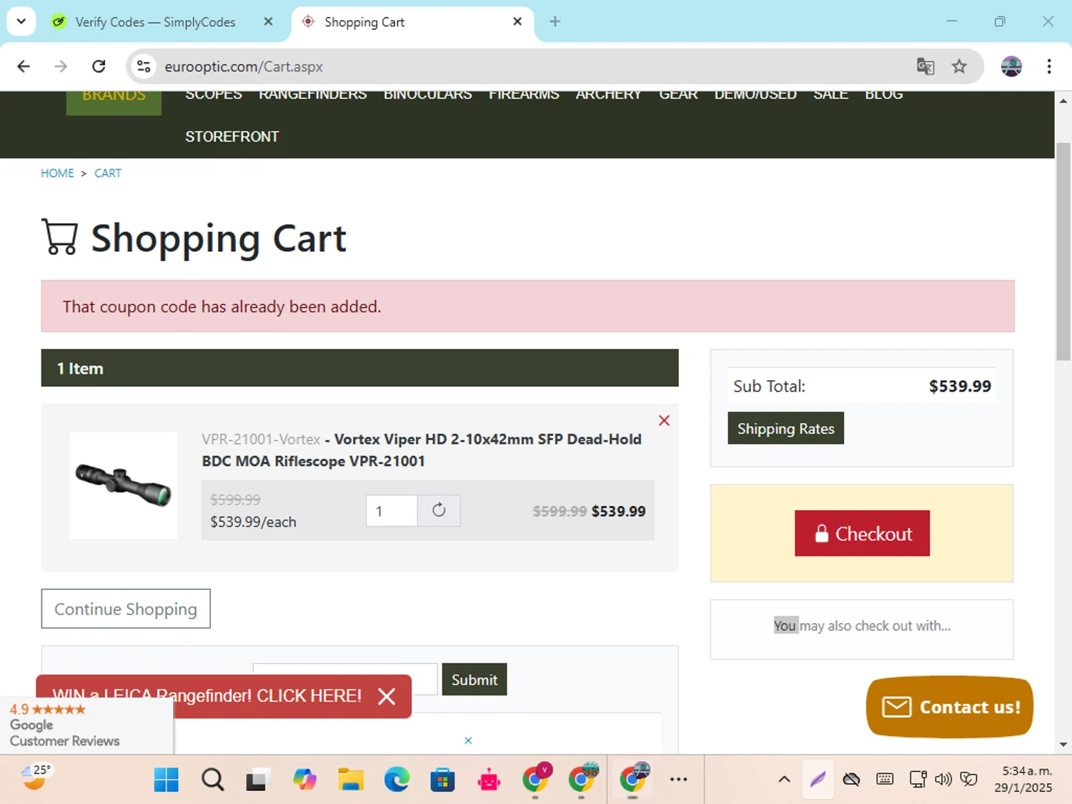 EuroOptic.com Promo Codes (5 Verified) - 10% Off Sep 2025