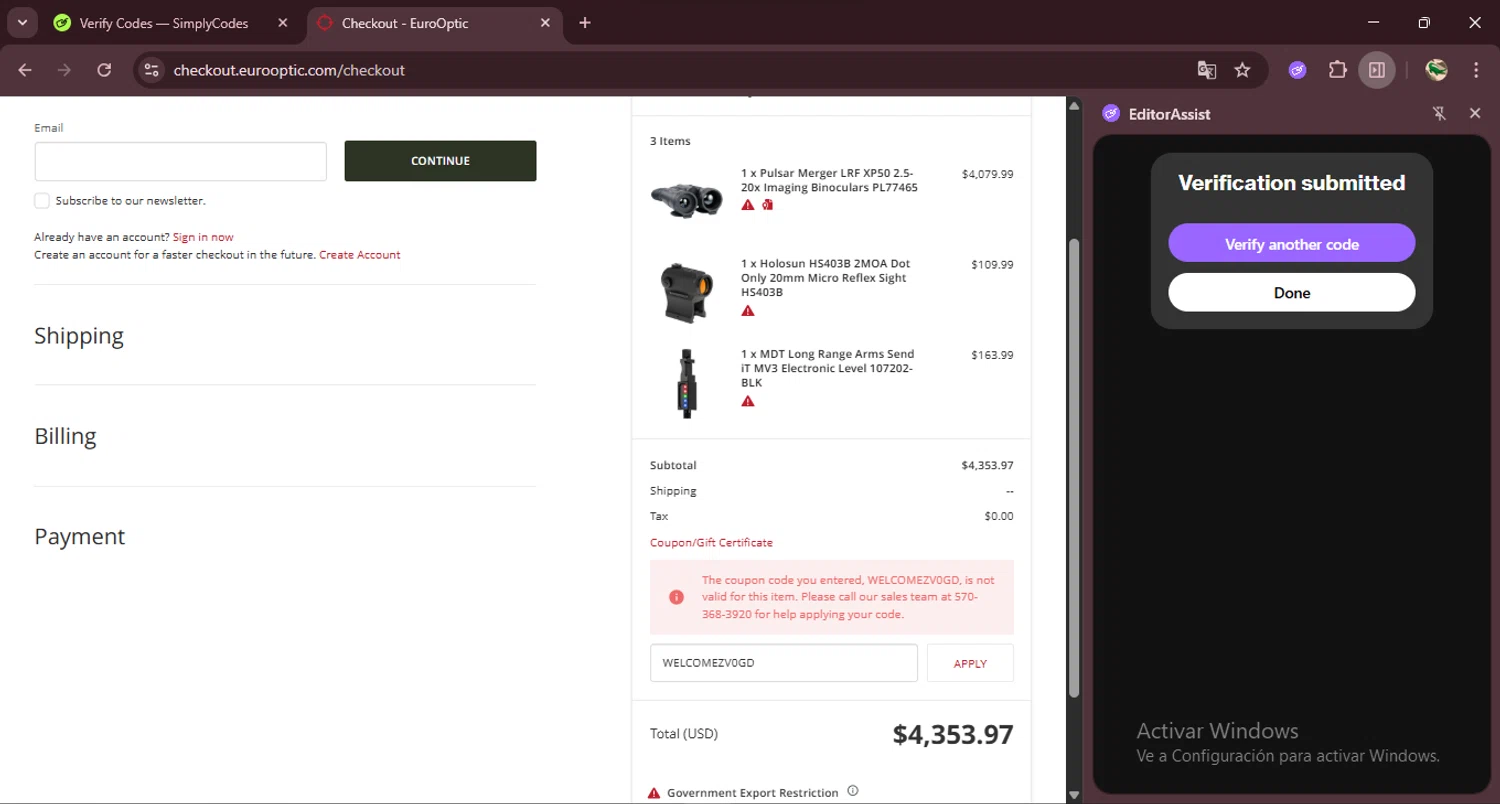 EuroOptic.com Promo Codes (5 Verified) - 10% Off Sep 2025