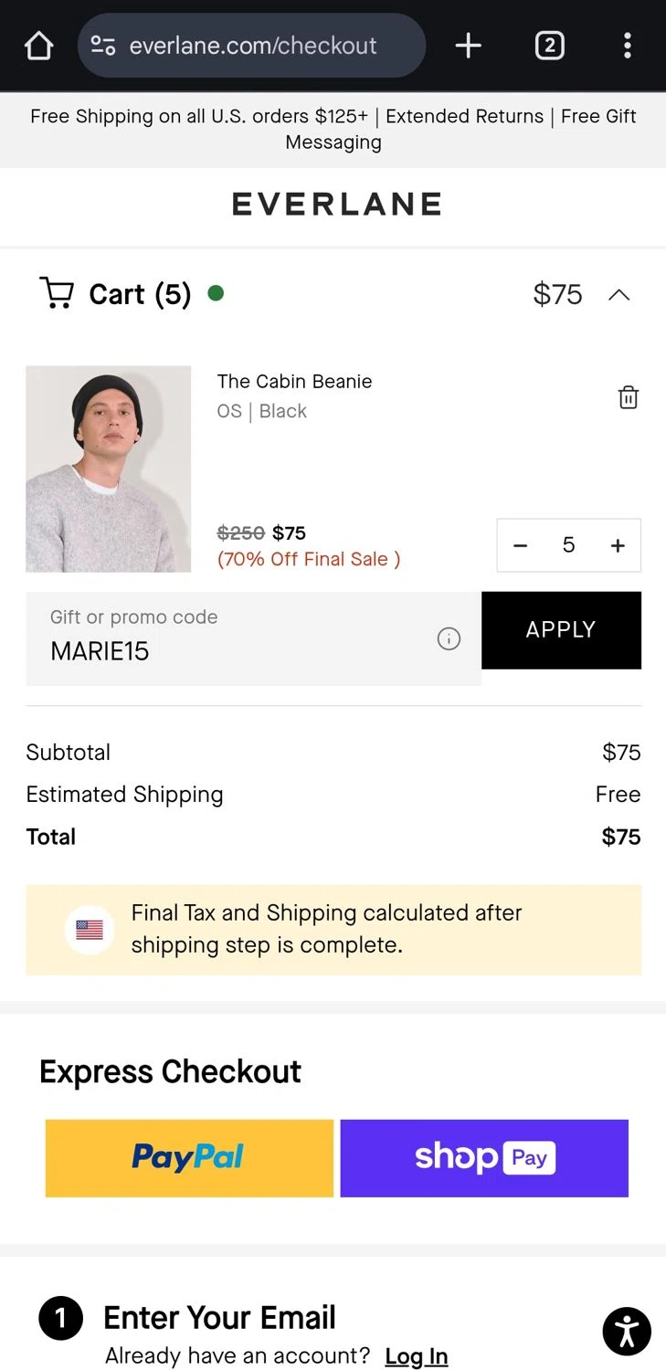 Everlane Promo Codes - 20% Off | January 2025