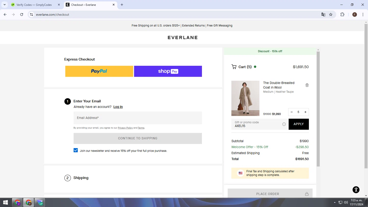 Everlane Promo Codes & Cyber Monday 2024 Deals - 20% Off