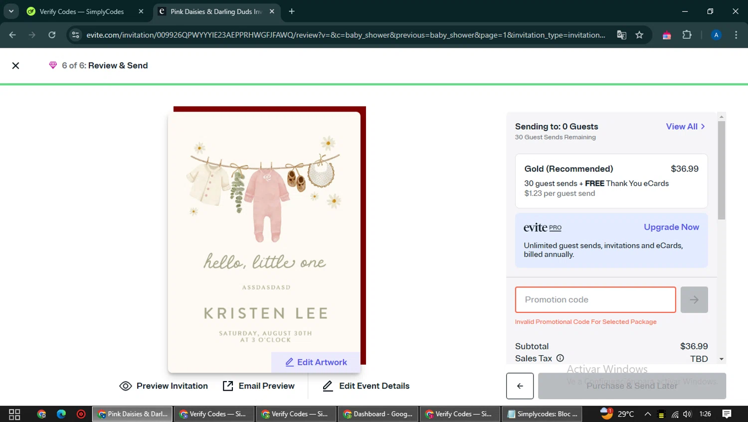 Evite Promo Codes - $1 Off | December 2024