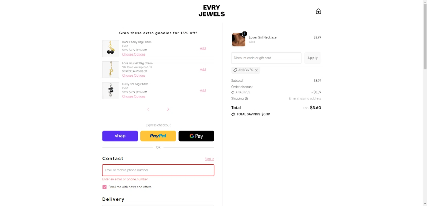 Evry Jewels Promo Codes - 25% Off (494 Verified) Jan 2026