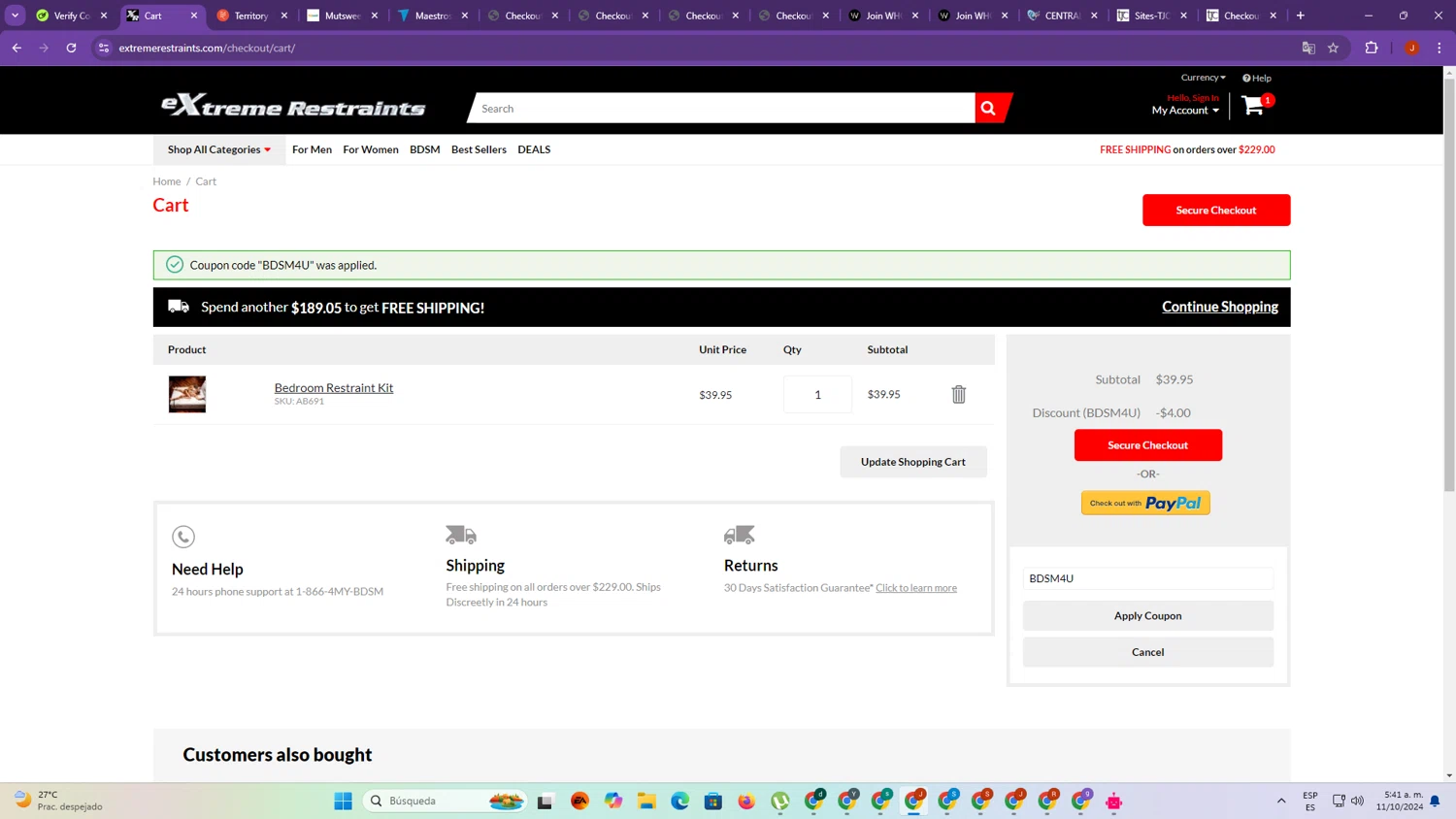 Extreme Restraints Coupon Codes - 30% Off | November 2024