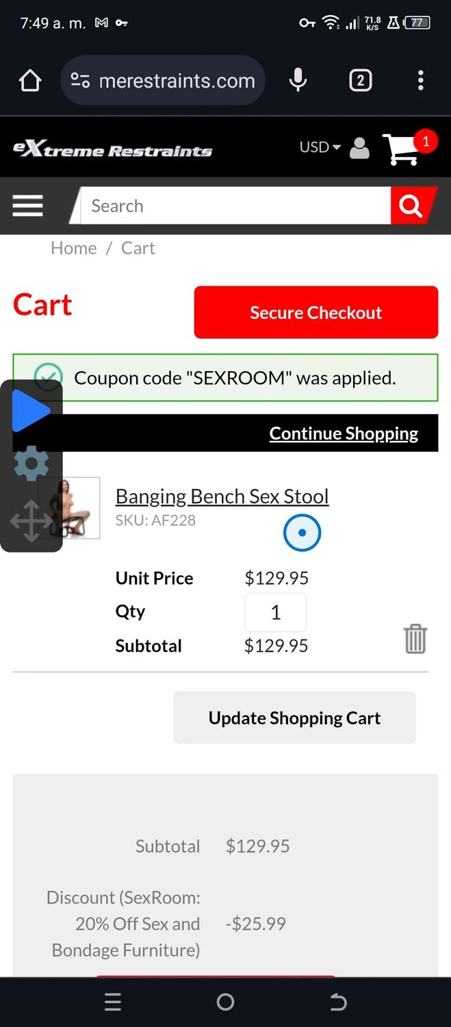 Extreme Restraints Coupon Codes - 25% Off | September 2024
