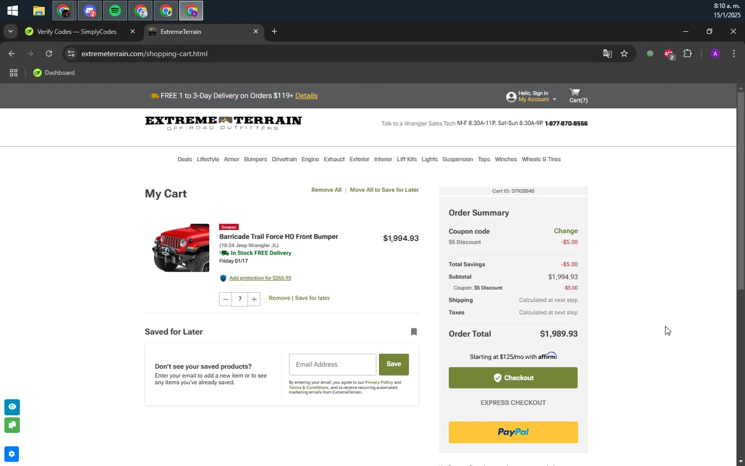 Extreme Terrain Coupon Codes (3 Verified) - $5 Off Jan 2025