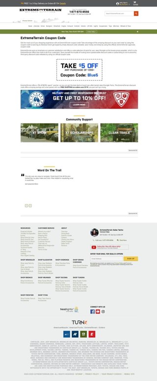 Extreme Terrain Coupon Codes (7 Verified) - 50% Off Feb 2025