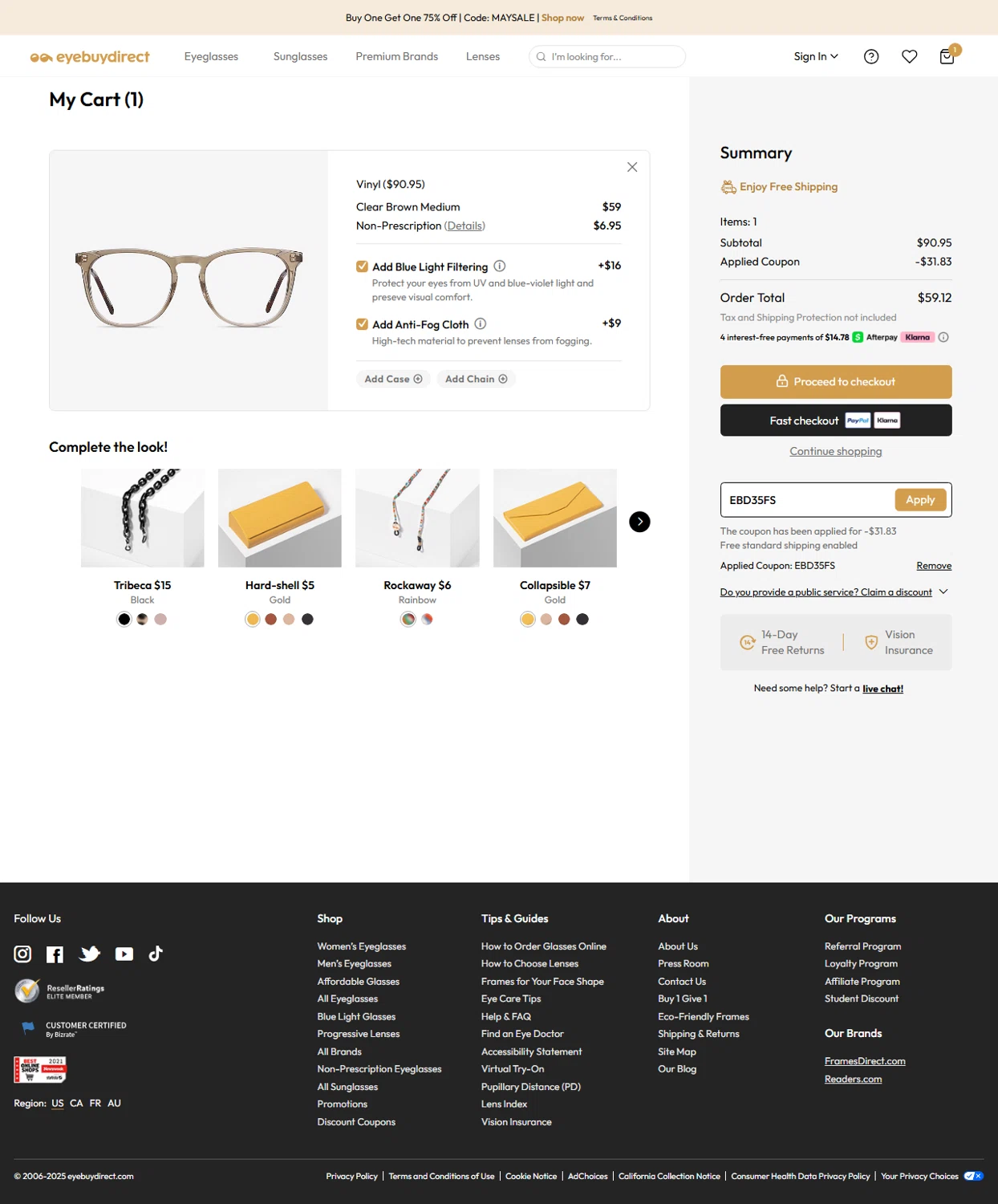 EyeBuyDirect Promo Codes - $45 Off (Verified) Oct 2025