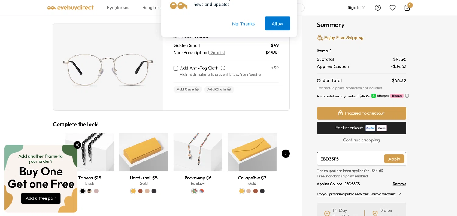 EyeBuyDirect Promo Codes - $45 Off (Verified) Oct 2025