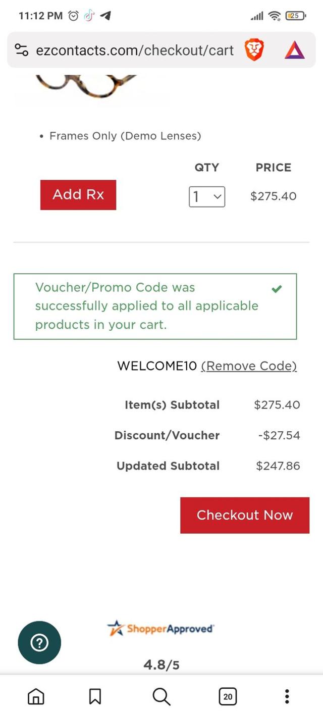 EzContacts Promo Codes (6 Verified) - 15% Off Oct 2025