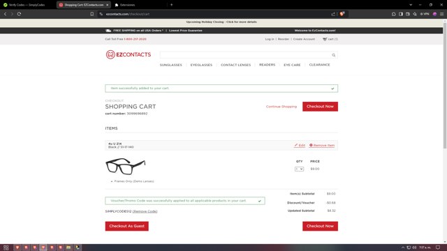 EzContacts Promo Codes & Cyber Monday 2024 Deals - 24% Off