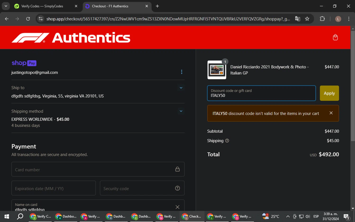 F1 Authentics Promo Codes - $50 Off | January 2025