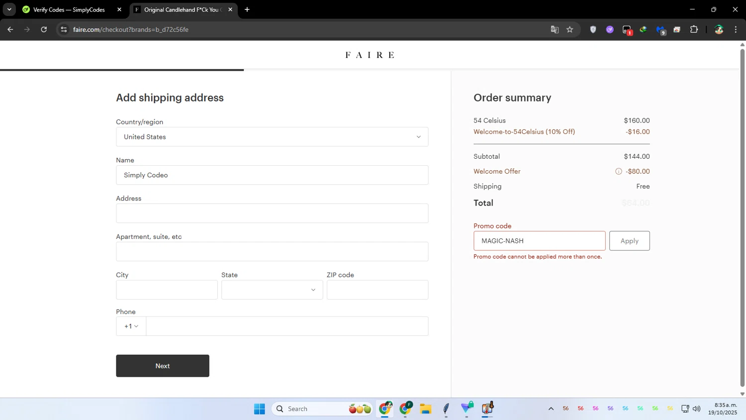Faire Promo Codes (1 Verified) - $100 Off Sitewide Nov 2025