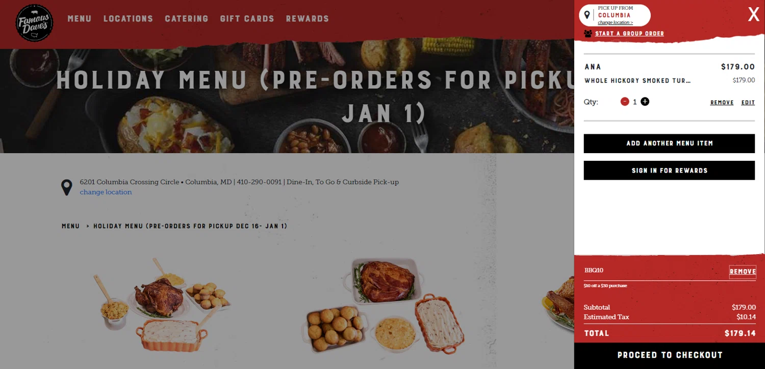 Famous Dave's Promo Codes (3 Verified) - $10 Off Jan 2025