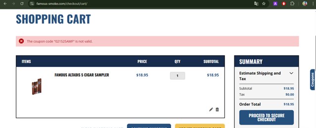 Famous Smoke Shop Promo Code (3 Verified) - $15 Off Mar 2025