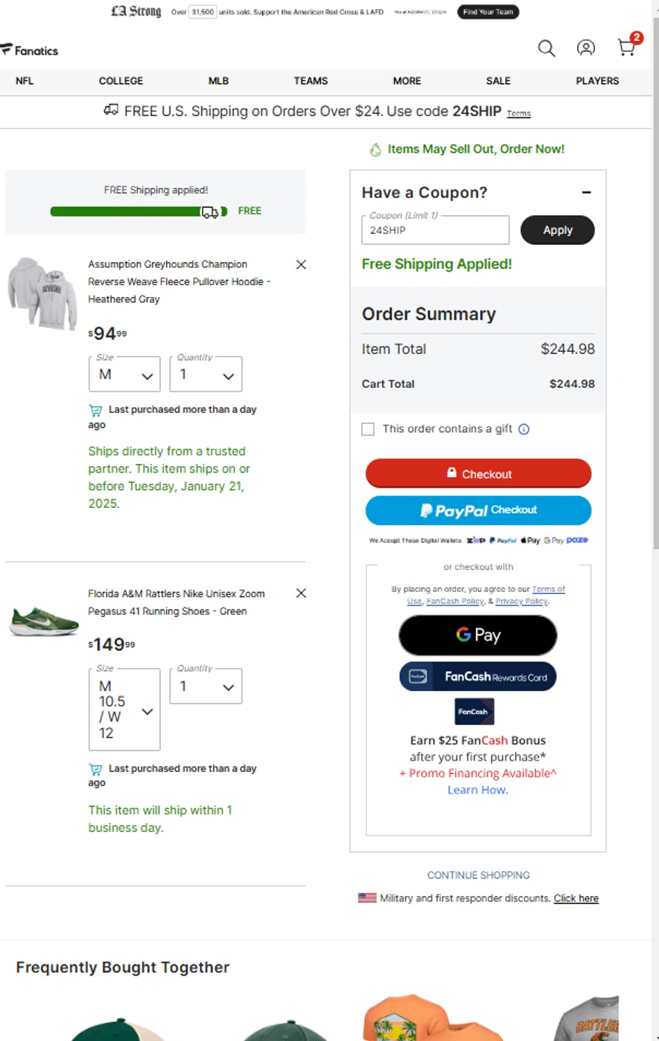 Fanatics Coupons - 25% Off | January 2025