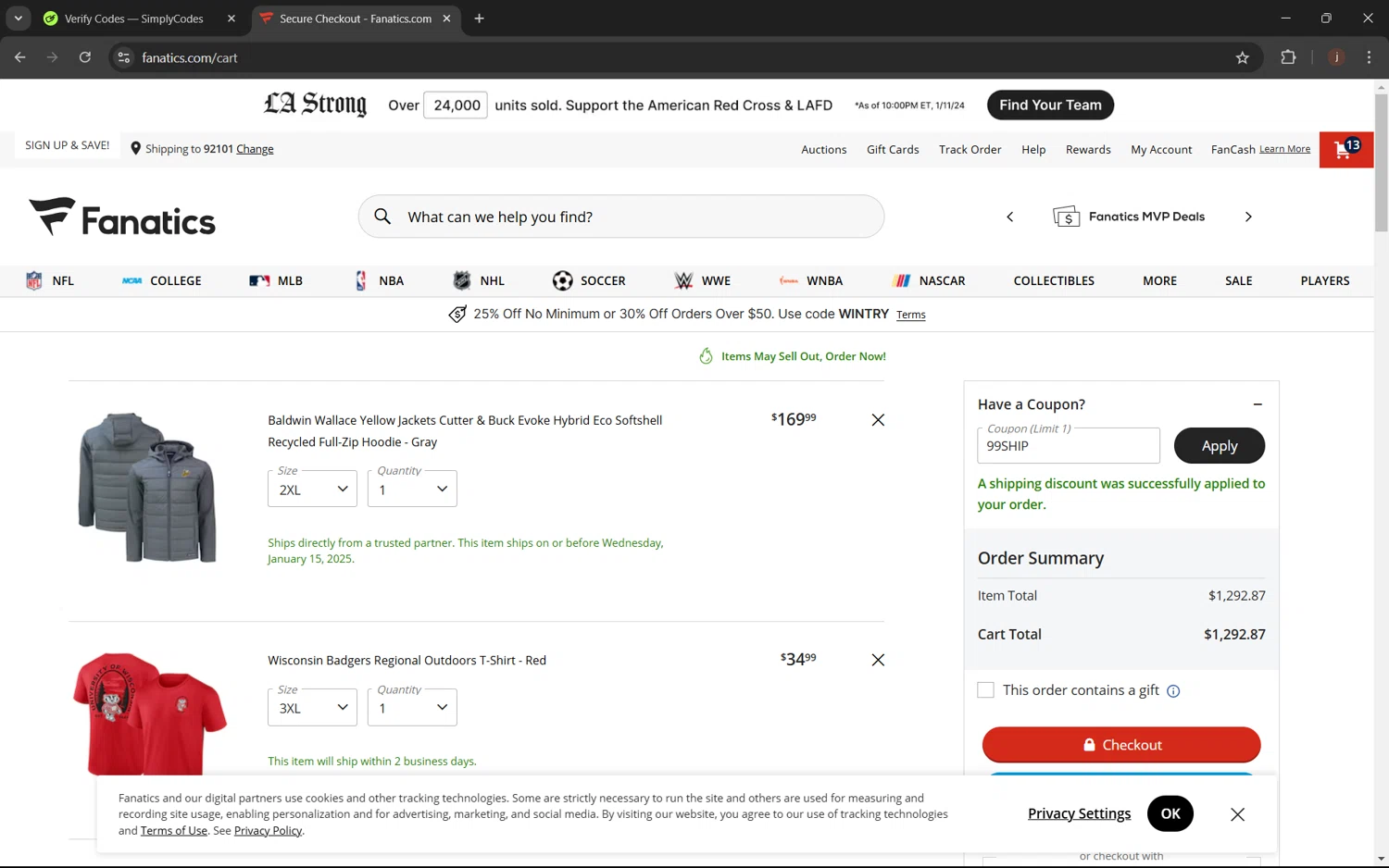 Fanatics Coupons - 25% Off | January 2025