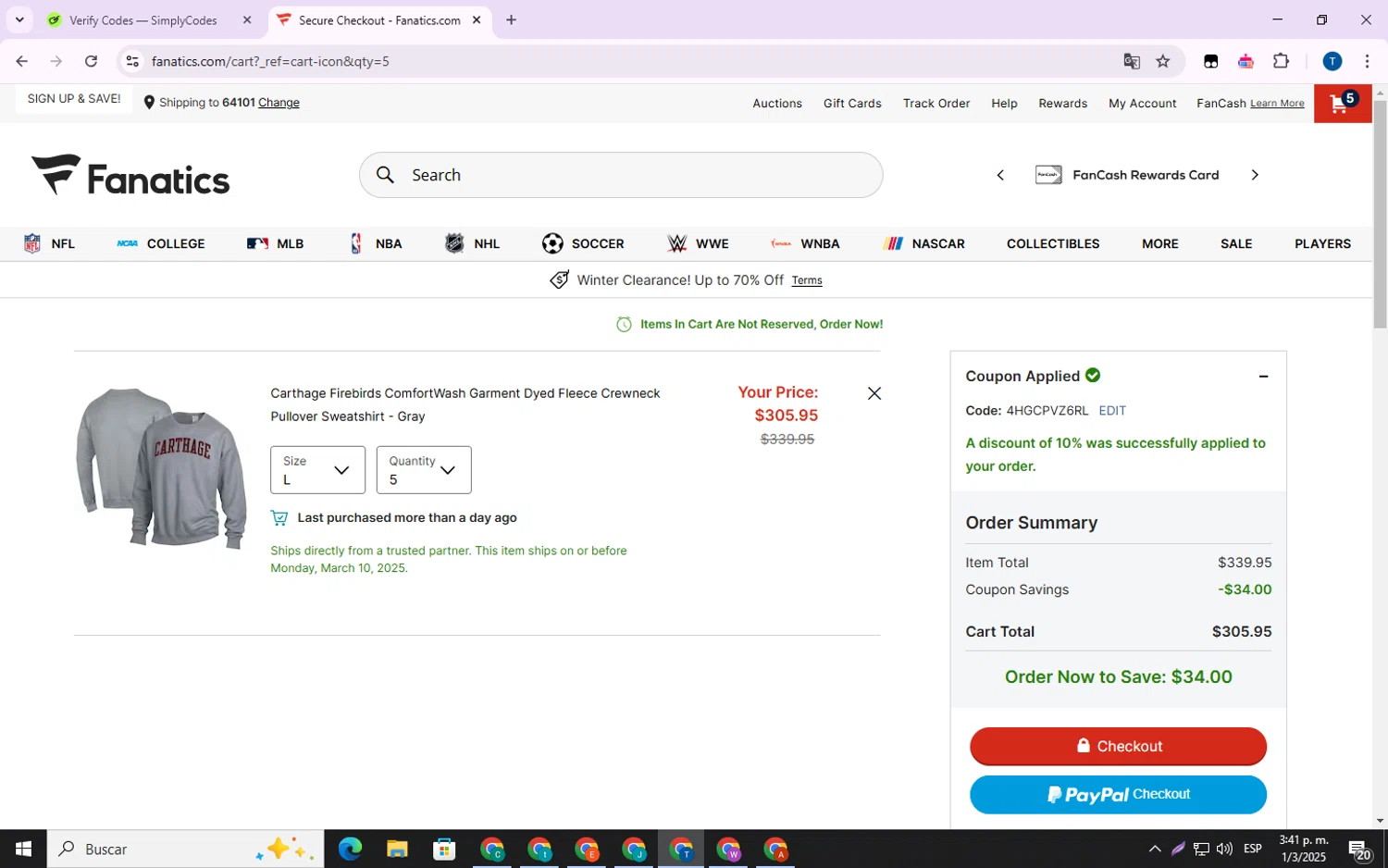 Fanatics Coupon Codes (6 Verified) - 30% Off w/Code Apr 2025