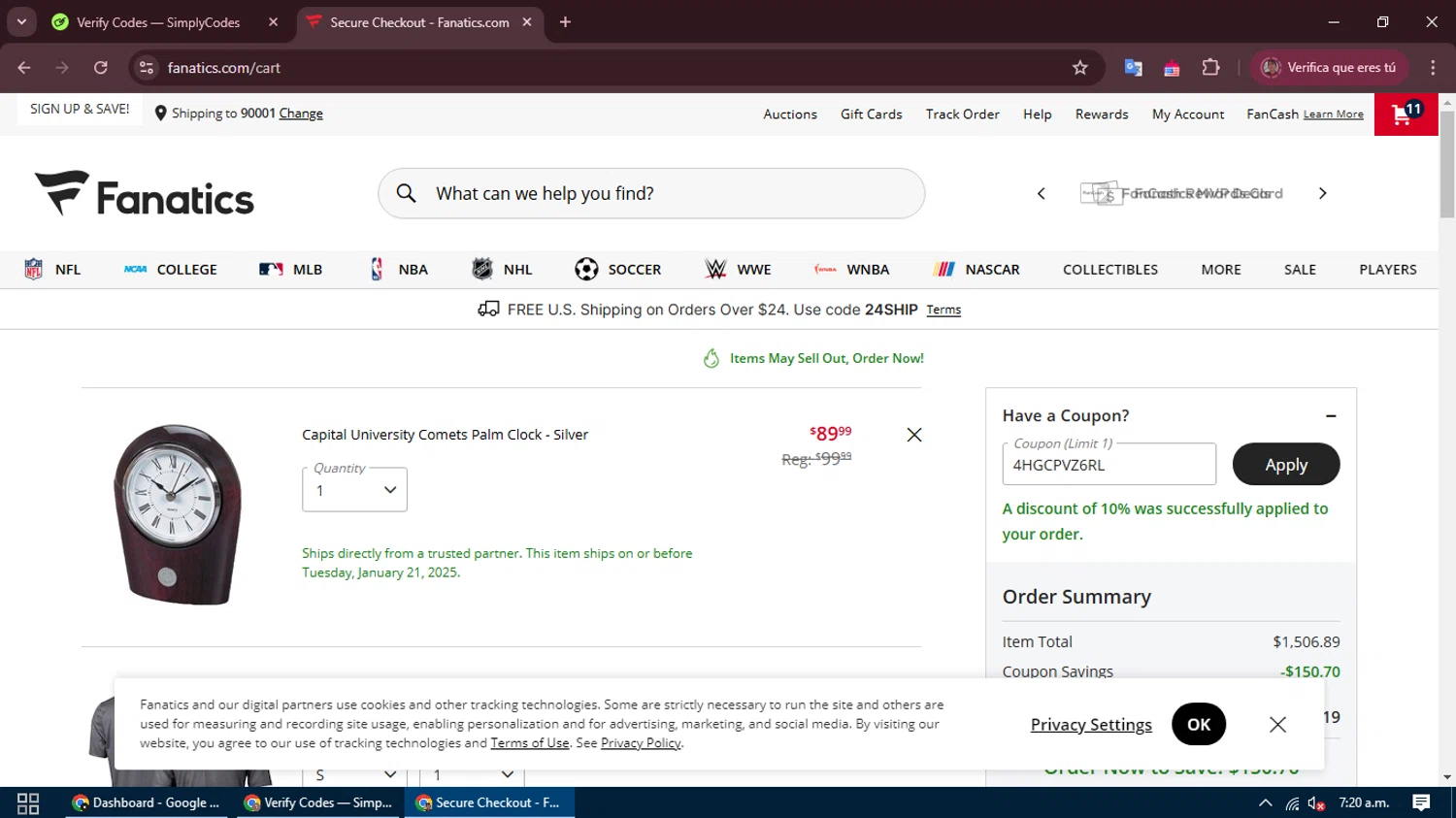 Fanatics Coupons - 25% Off | January 2025
