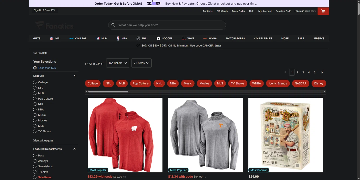 Fanatics Promo Codes - 60% Off (18 Verified) Dec 2025