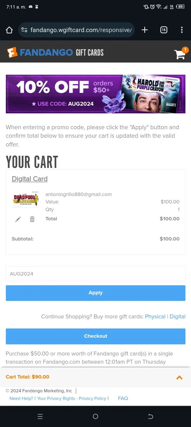 Fandango Promo Codes - $5 Off | September 2024