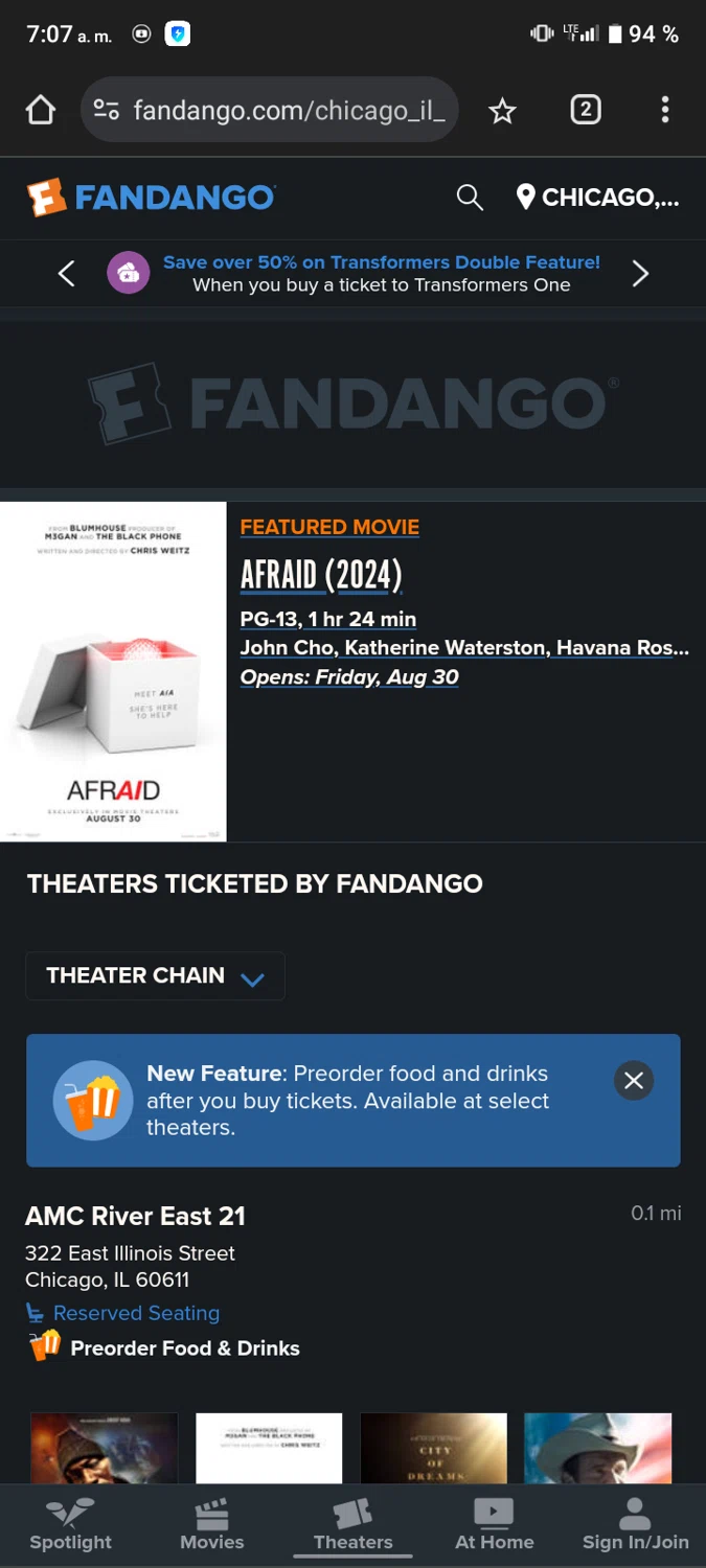 Fandango Promo Codes - $5 Off | September 2024