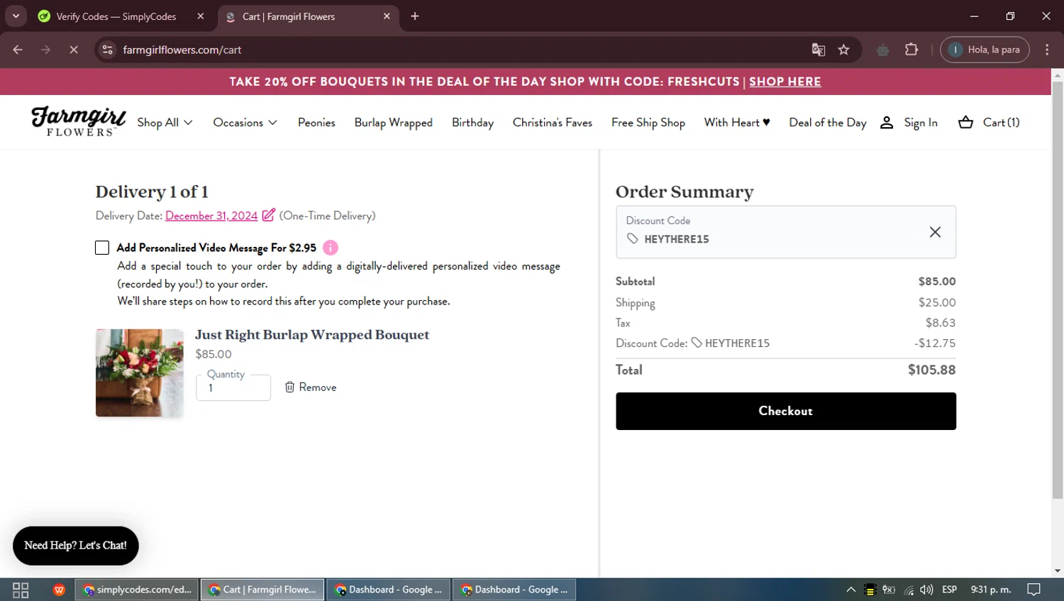 Farmgirl Flowers Discount Codes - 15% Off | January 2025