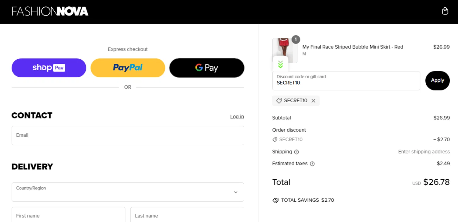 Fashion Nova Discount Codes - 30% Off | December 2024