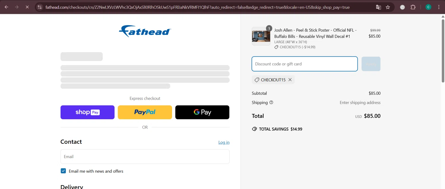 Fathead Promo Codes (26 Verified) - 25% Off w/Code Nov 2025