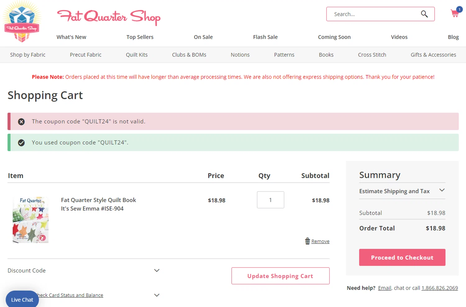 Fat Quarter Shop Discount Codes - Free Gift Coupons in August 2024 ...