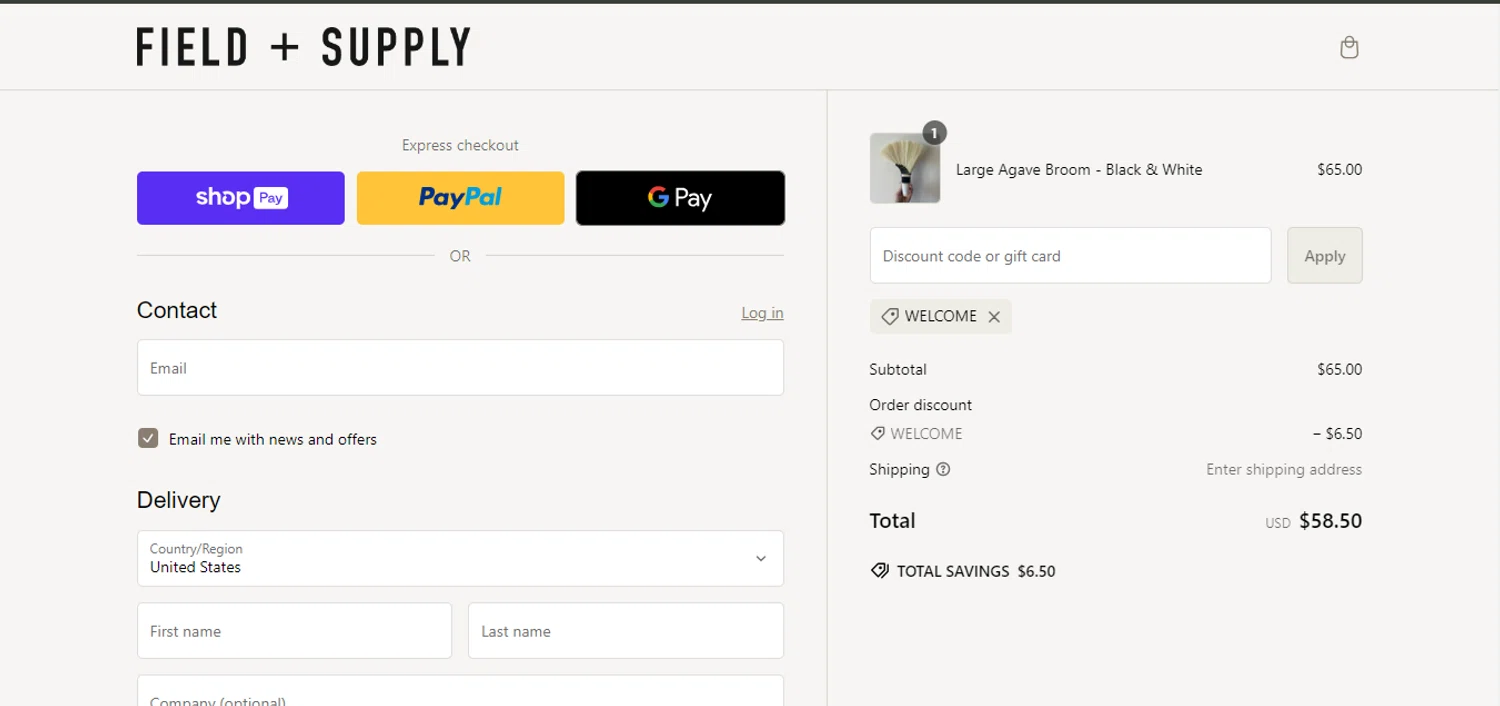 Field + Supply Coupon Codes - 10% Off | October 2024