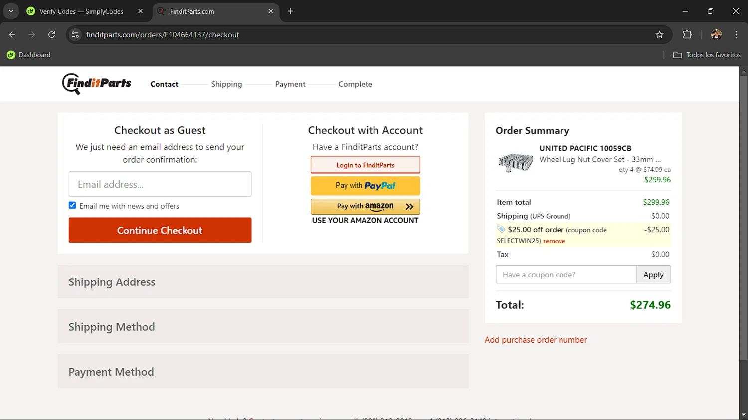 FindItParts Coupon Codes - $25 Off | September 2024