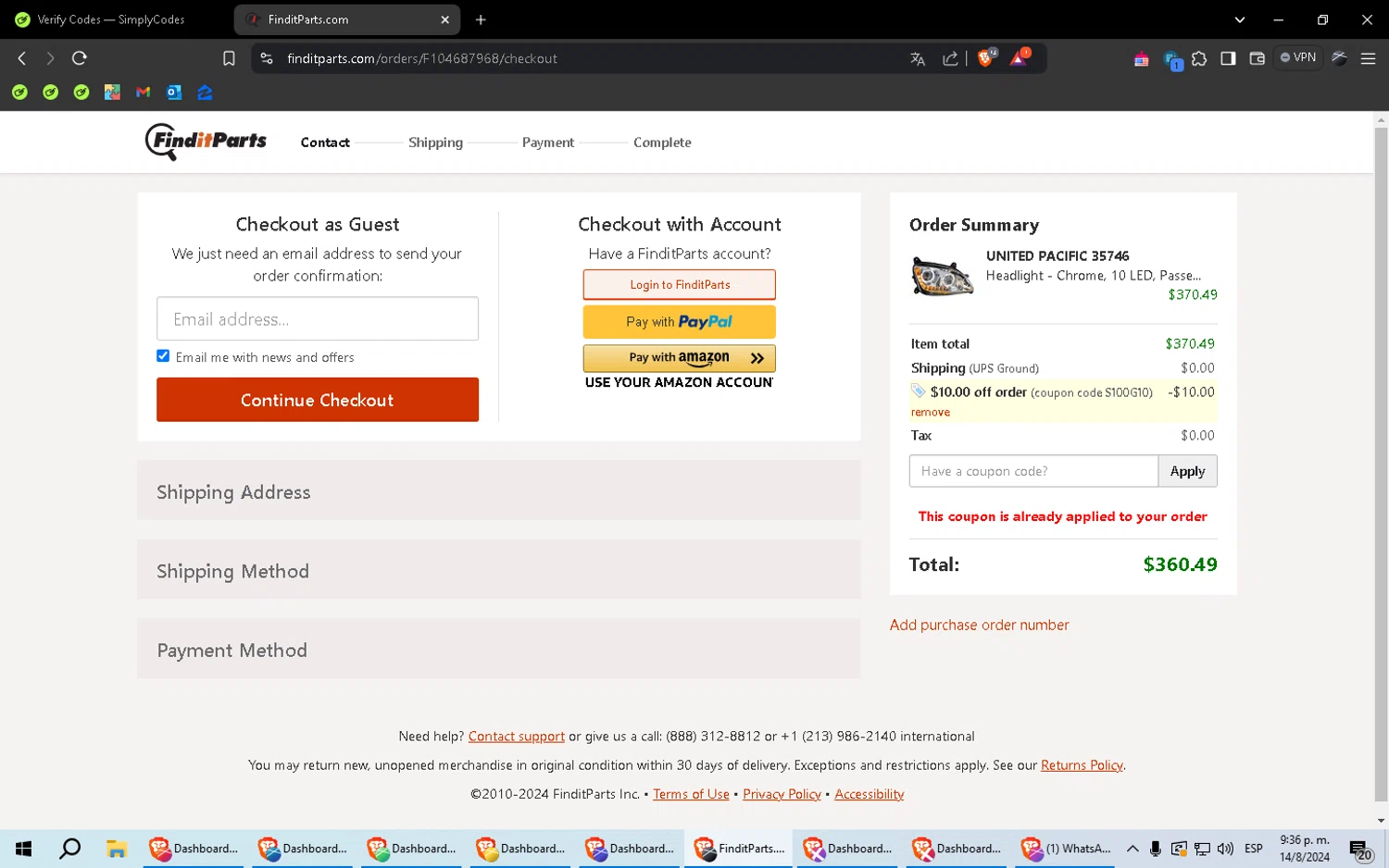 FindItParts Coupon Codes - $25 Off | September 2024