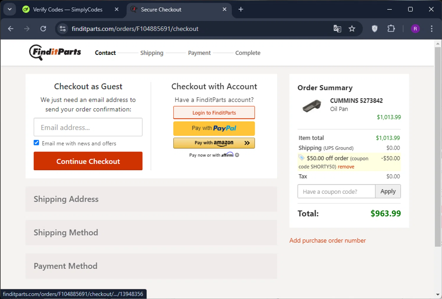 FindItParts Coupon Codes - 5% Off | January 2025