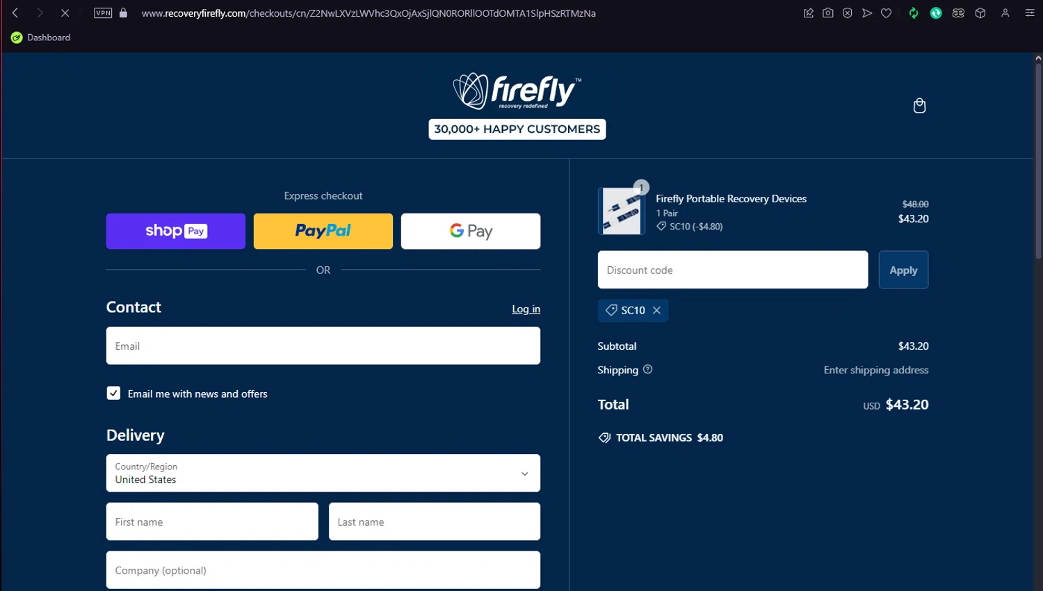 Firefly Recovery Discount Codes & Black Friday 2024 Deals - 15% Off