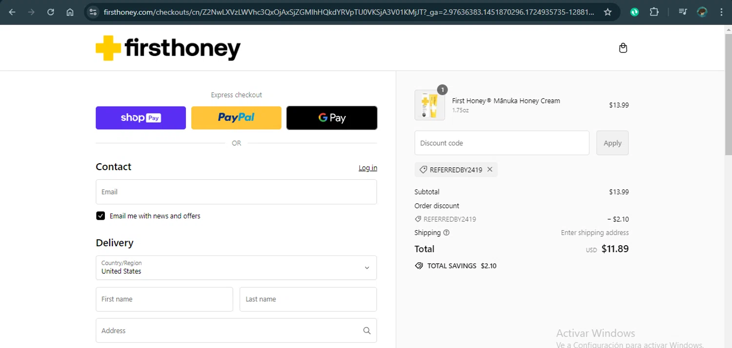 First Honey Coupon Codes - 25% Off | January 2025