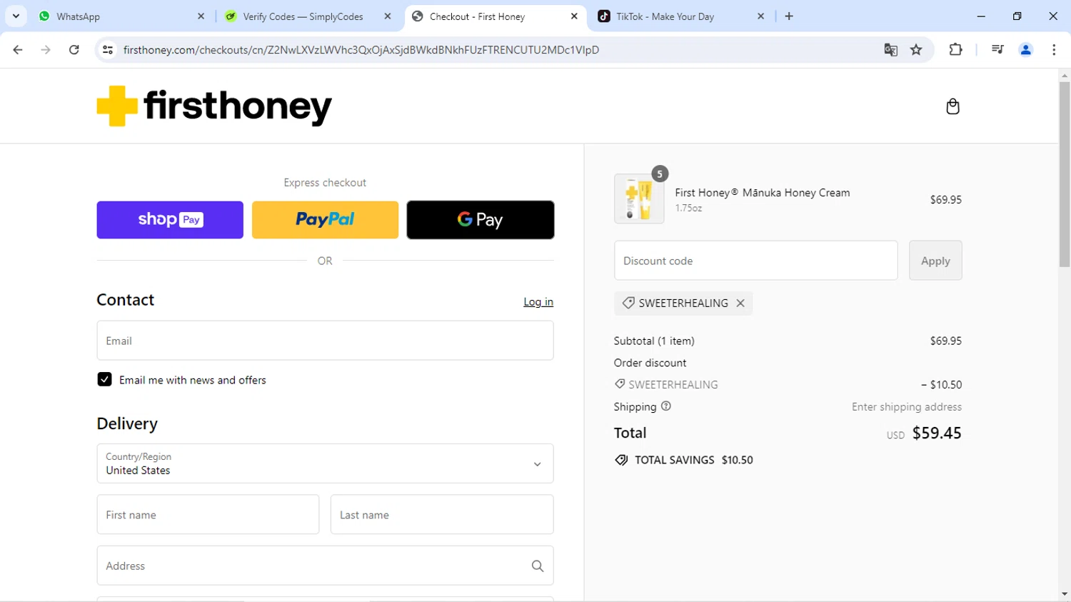 First Honey Coupon Codes - 25% Off | January 2025