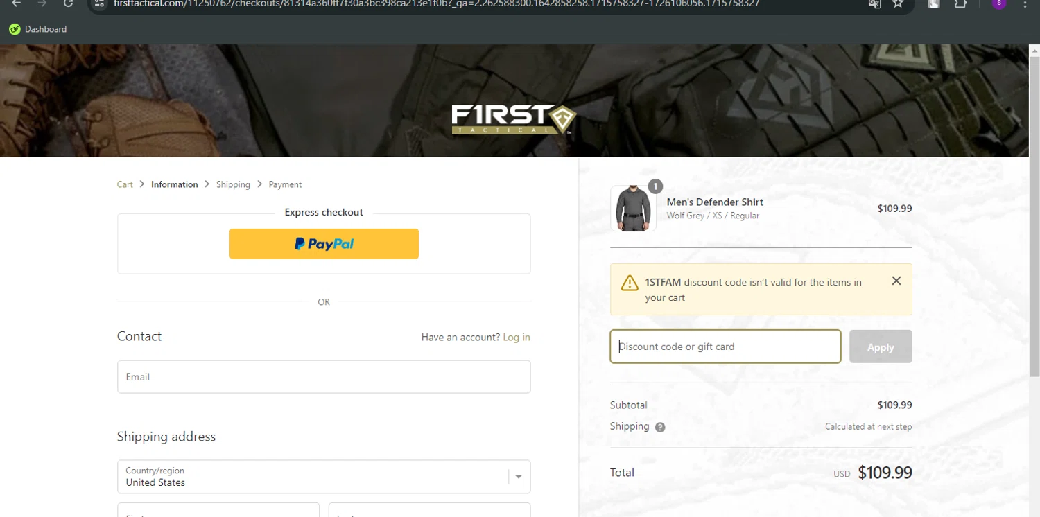 First Tactical Discount Codes - 20% Off | October 2024