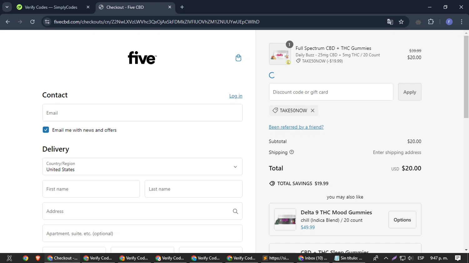 Five CBD Discount Codes - $10 Off | November 2024
