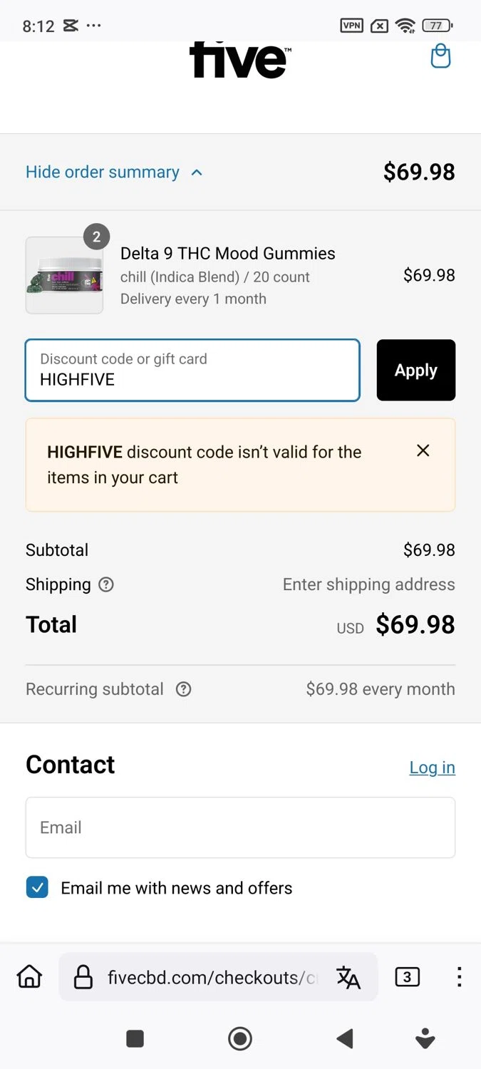 Five CBD Discount Codes - $10 Off | September 2024